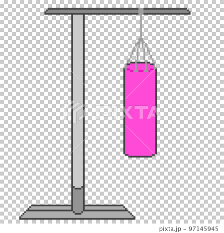 Punching bag_pixel picture (pink) - Stock Illustration [97145945] - PIXTA