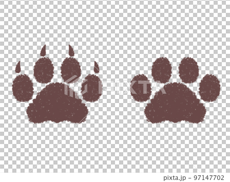 Feline footprint set - Stock Illustration [97147702] - PIXTA