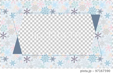 Snowflake pattern pattern frame rectangle - Stock Illustration ...