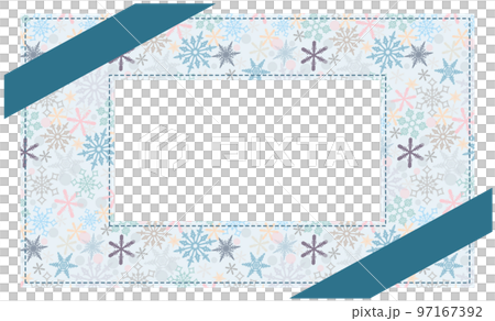 Snowflake pattern pattern frame rectangle - Stock Illustration ...