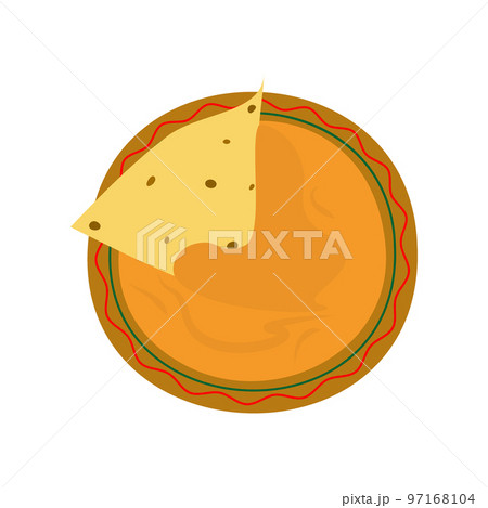 Mexican nacho chips based on cornmeal and...のイラスト素材 [97168104] - PIXTA