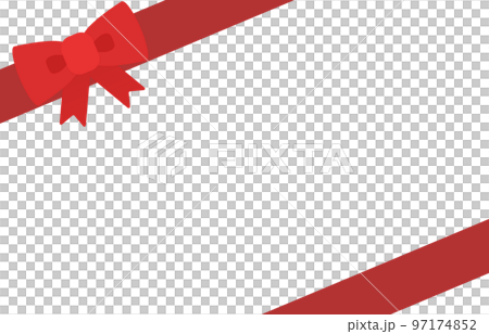 Cute frame illustration of ribbon - Stock Illustration [97174852] - PIXTA