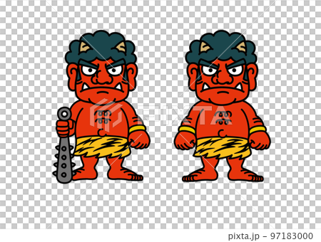 Akaoni (with or without gold bars) - Stock Illustration [97183000] - PIXTA