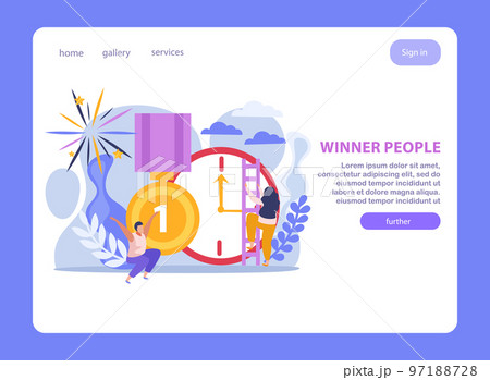 Winner People Landing Pageのイラスト素材 [97188728] - PIXTA