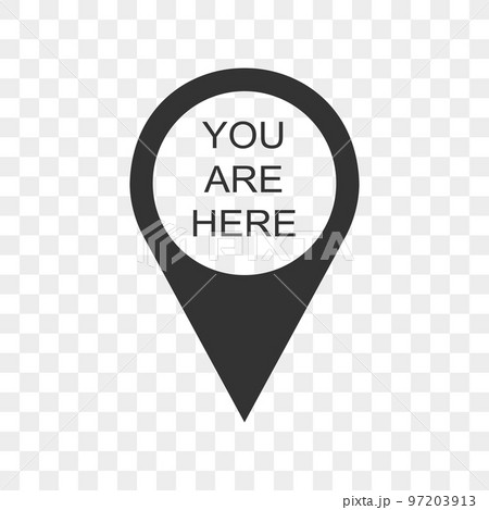 You are here map pin icons isolated on...のイラスト素材 [97203913] - PIXTA