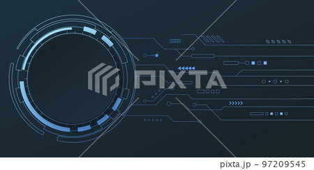Abstract technology background. Hi tech digital...のイラスト素材 [97209545 ...