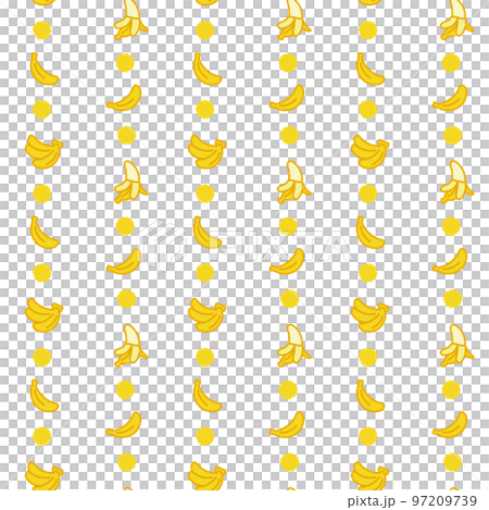 Banana and polka dot seamless pattern... - Stock Illustration [97209739 ...