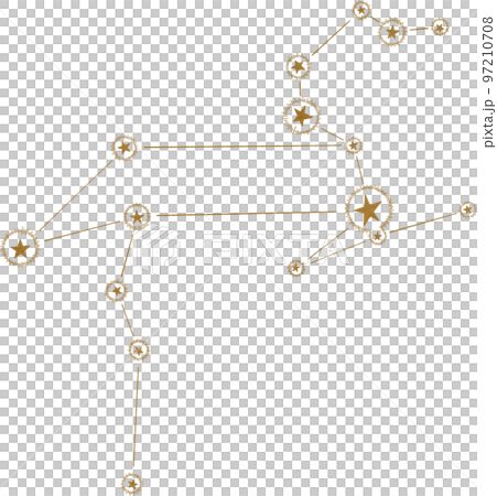 Leo constellation star map - Stock Illustration [97210708] - PIXTA