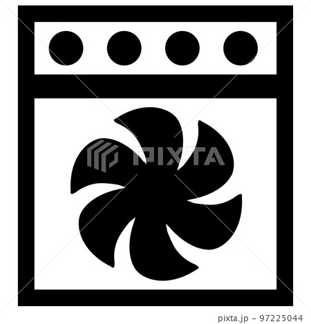 convection turbofan stove icon on white...のイラスト素材 [97225044] - PIXTA