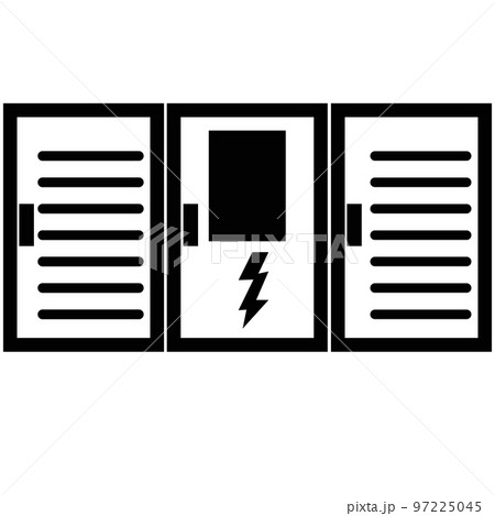 Battery energy storage system icon on white...のイラスト素材 [97225045] - PIXTA