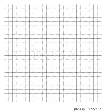 Grid doodle vector pattern. Hand drawn cell...のイラスト素材 [97225545] - PIXTA