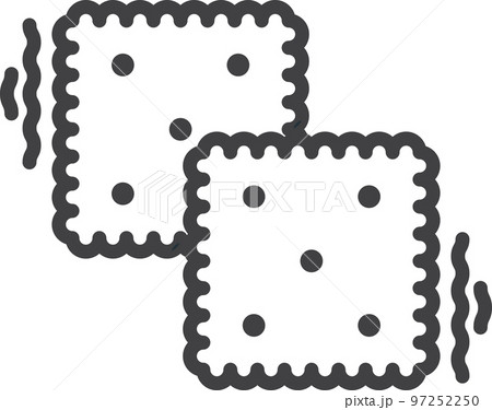 square biscuits illustration in minimal styleのイラスト素材 [97252250] - PIXTA