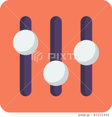 push button for machine illustration in minimal...のイラスト素材 [97252343 ...