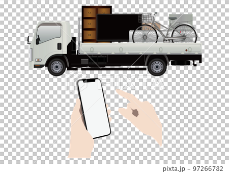 Disused items and smartphones - Stock Illustration [97266782] - PIXTA