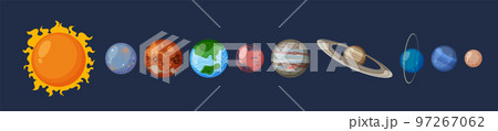Solar system background templateのイラスト素材 [97267062] - PIXTA