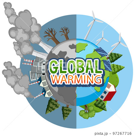 Global warming vector conceptのイラスト素材 [97267716] - PIXTA