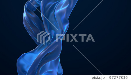 Blue colored cloth piece of fabric backgroundのイラスト素材 [97277336] - PIXTA