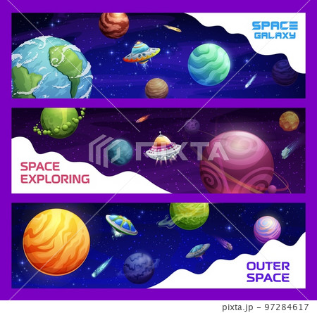 Cartoon Outer Space Planets