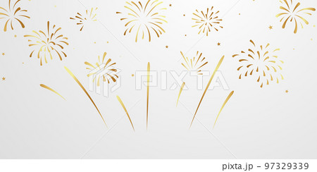 abstract golden fireworks design backgroundのイラスト素材 [97329339] - PIXTA