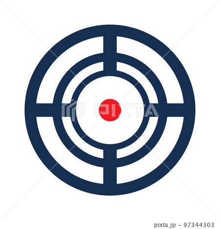 Target destination red icon.のイラスト素材 [97344303] - PIXTA