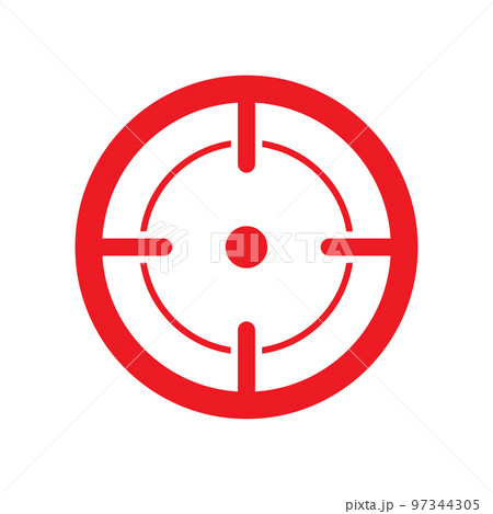Target destination red icon.のイラスト素材 [97344305] - PIXTA