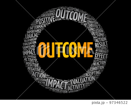 Outcome word cloud collage, concept backgroundのイラスト素材 [97346522] - PIXTA