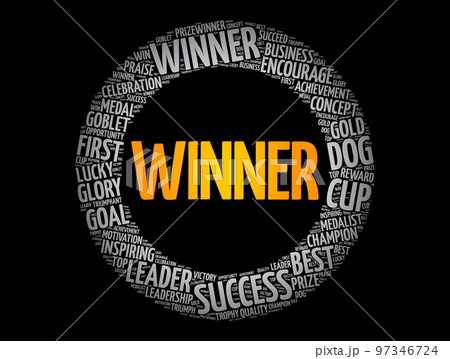Winner word cloud collage, concept backgroundのイラスト素材 [97346724] - PIXTA