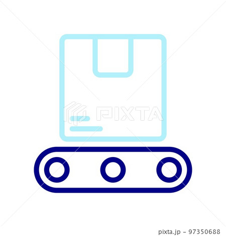 Icon conveyor, to make it easier for humans to...のイラスト素材 [97350688] - PIXTA