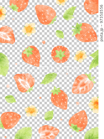 gentle hand drawn strawberry wallpaper... - Stock Illustration ...