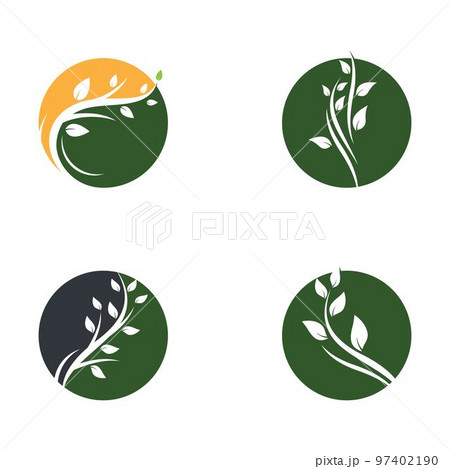 Tree leaf symbol vector icon illustrationのイラスト素材 [97402190] - PIXTA