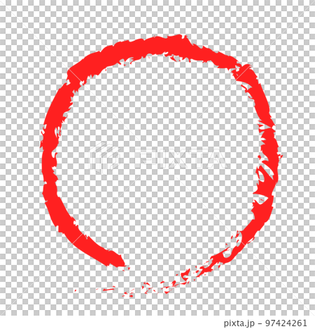 Handwritten red circle. - Stock Illustration [97424261] - PIXTA