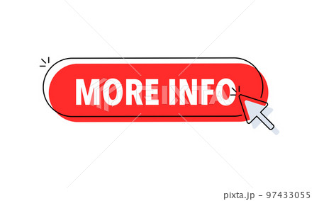 More info button with cursor. Pointer click....のイラスト素材 [97433055] - PIXTA