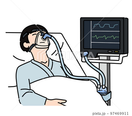 NPPV（マスク式人工呼吸器）のイラスト素材 [97469911] - PIXTA