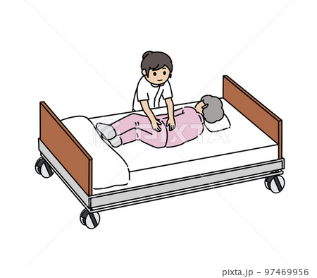 体位変換のイラスト素材 [97469956] - PIXTA