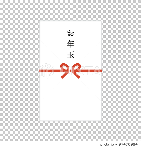 Pochi bag with cute mizuhiki with New Year's... - Stock Illustration ...