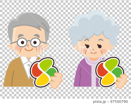 Senior driver with elderly driving sign - Stock Illustration [97500790 ...