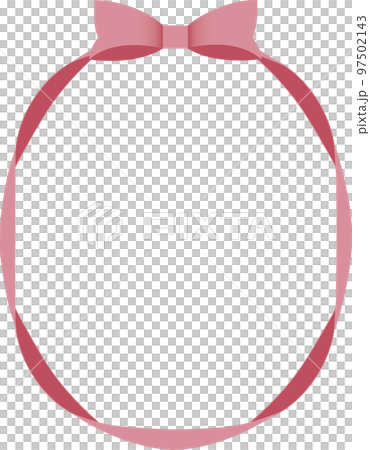 simple pink ribbon frame - Stock Illustration [97502143] - PIXTA