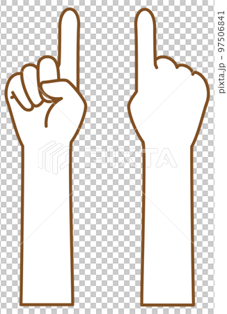 Image illustration of a hand with an index... - Stock Illustration ...