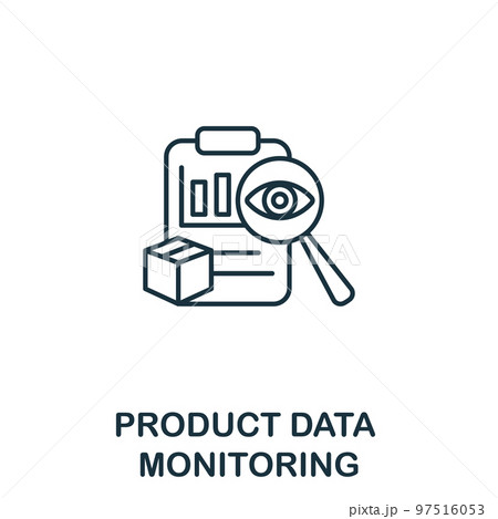 Product Data Monitoring icon. Monochrome simple...のイラスト素材 [97516053 ...