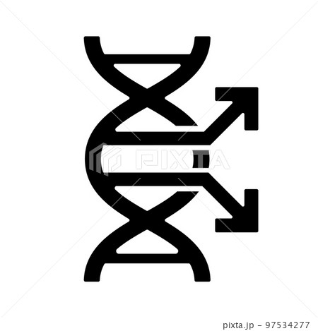 Black DNA mutation, change gene flat GMO icon,...のイラスト素材 [97534277] - PIXTA