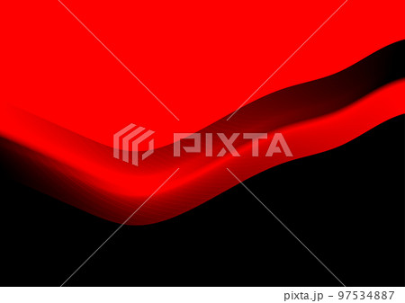 High contrast red and black abstract minimal...のイラスト素材 [97534887] - PIXTA