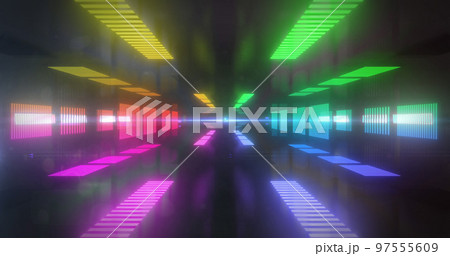 QR code scanner over thumb scanning against...のイラスト素材 [97555609] - PIXTA