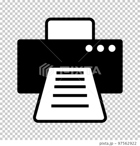 The icon of the printer that is printing.... - Stock Illustration ...