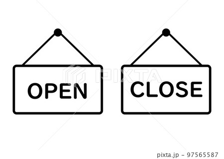 open & close のアイコンのイラスト素材 [97565587] - PIXTA