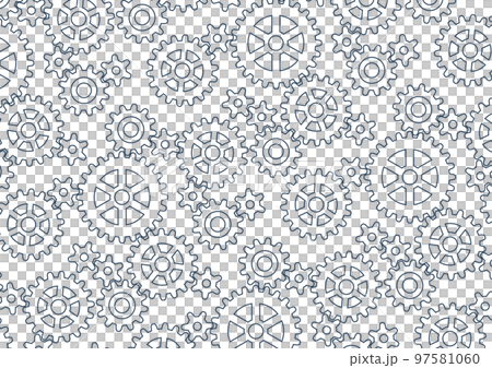 Meshed gear seamless pattern background_white - Stock Illustration ...