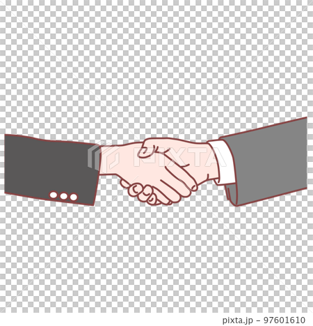 Woman and man handshake scene close-up - Stock Illustration [97601610 ...