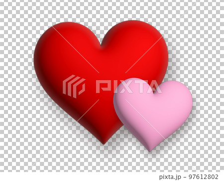 Three-dimensional heart illustration material - Stock Illustration ...