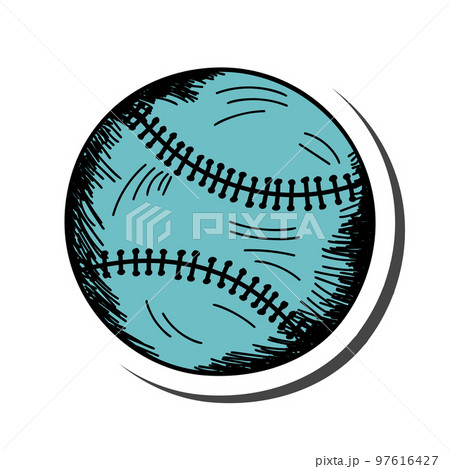 Baseball Ball Stickerのイラスト素材 [97616427] - PIXTA