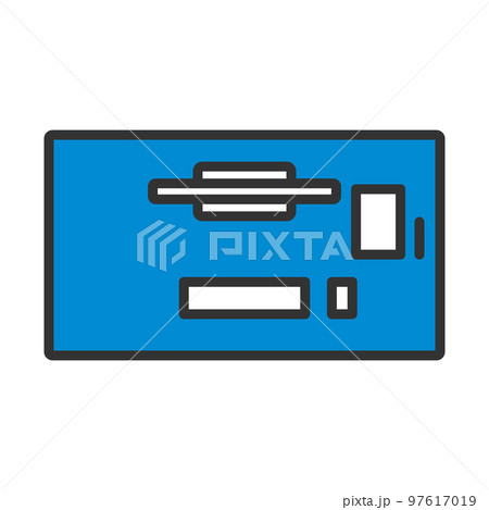 Office Table Top View Iconのイラスト素材 [97617019] - PIXTA