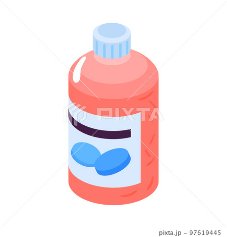 Isometric Pills Jar Compositionのイラスト素材 [97619445] - PIXTA